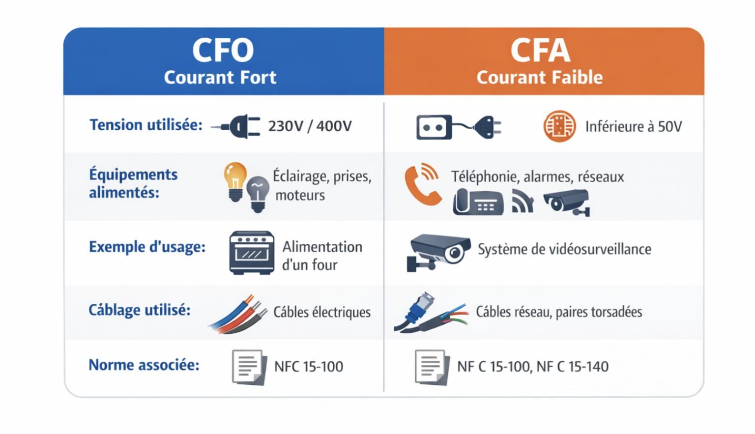 CFO électricité : définition, différence avec CFA